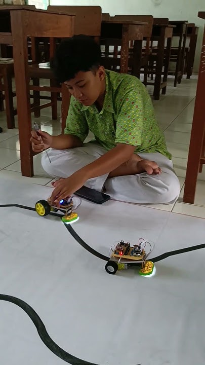 Seting Robot Pengikut Garis Line Follower Analog - YouTube