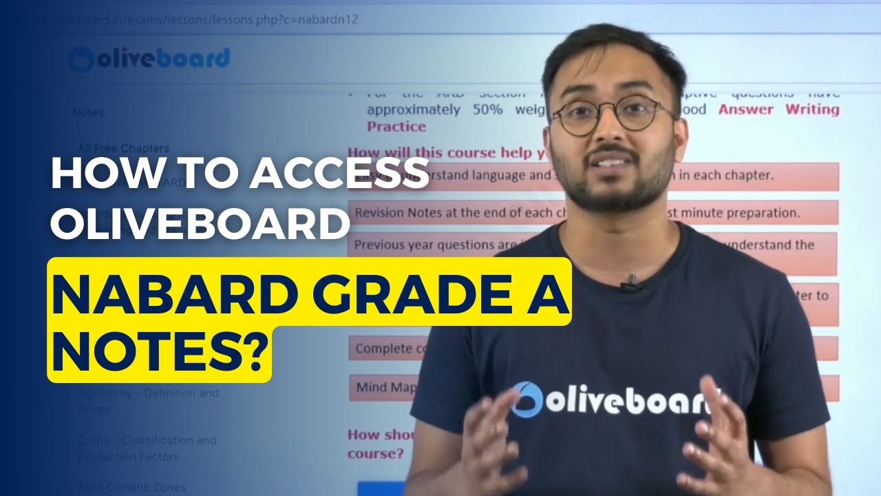 How to Access Oliveboard NABARD Grade A Notes - YouTube