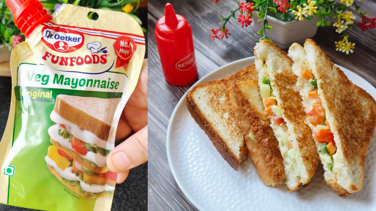 Mayo Sandwich Recipe | Veg Mayo Sandwich | How to make a mayo sandwich ...