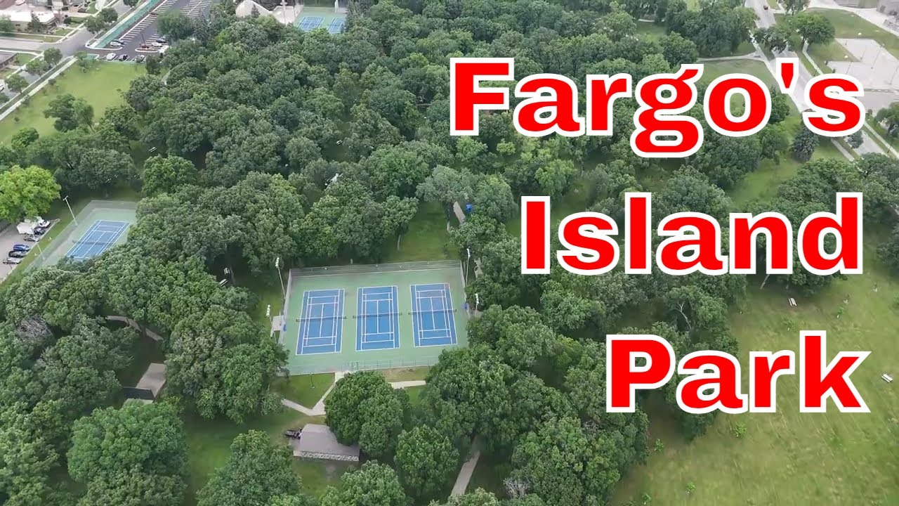 AMAZING Island Park Fargo Drone Tour! New Pool, Playground, tennis ...