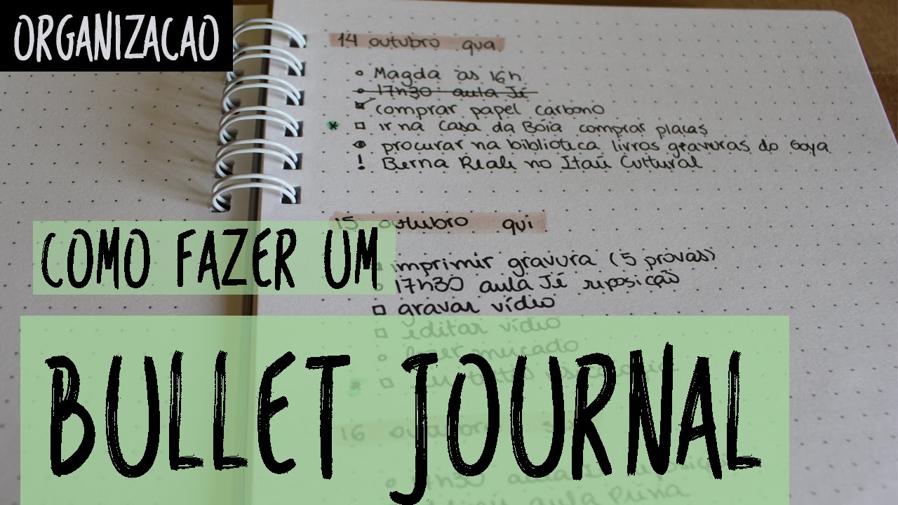 Dicas de organização: Bullet Journal! - YouTube