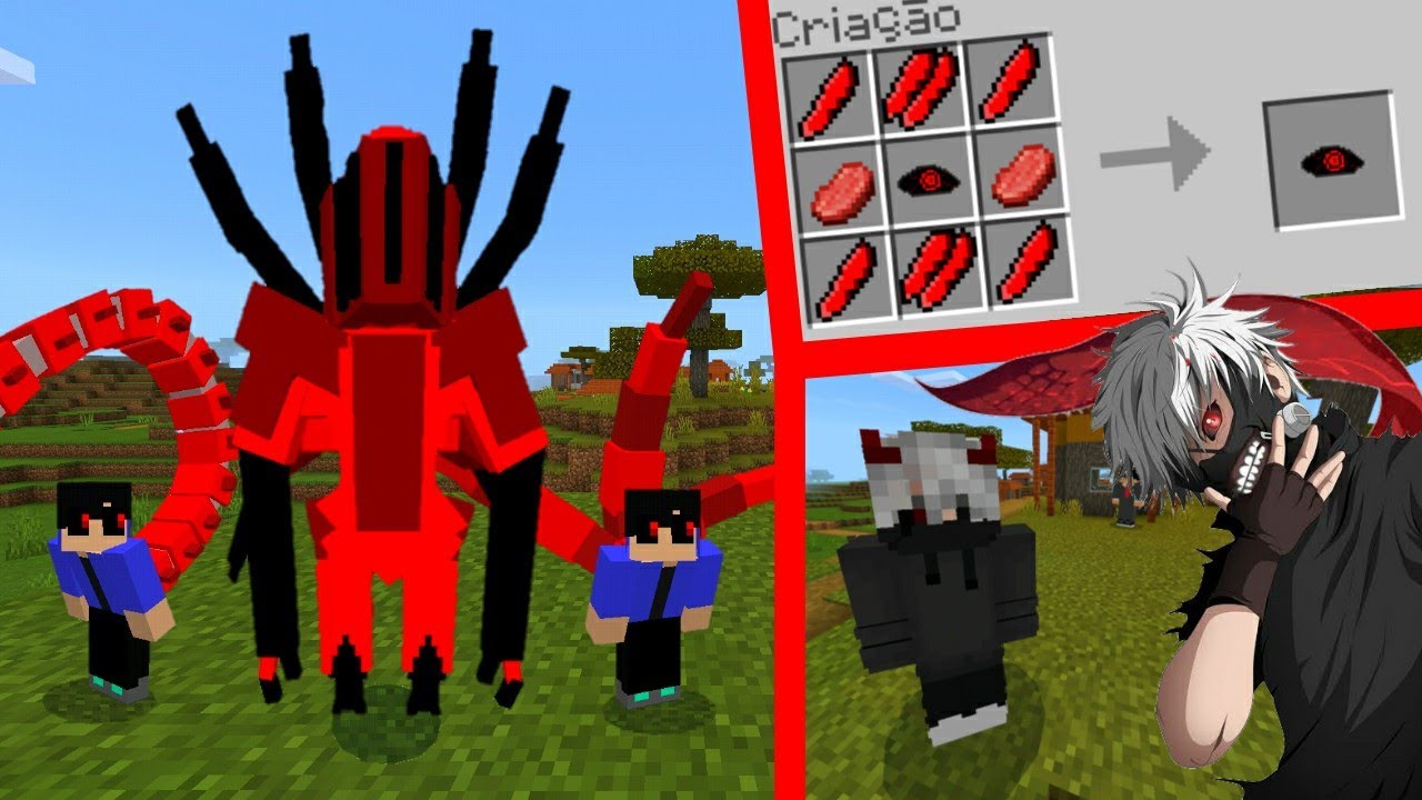 NOVO ADDON DE Tokyo Ghoul COM CRAFTS E KAGUNES INCRÍVEIS PARA O ...