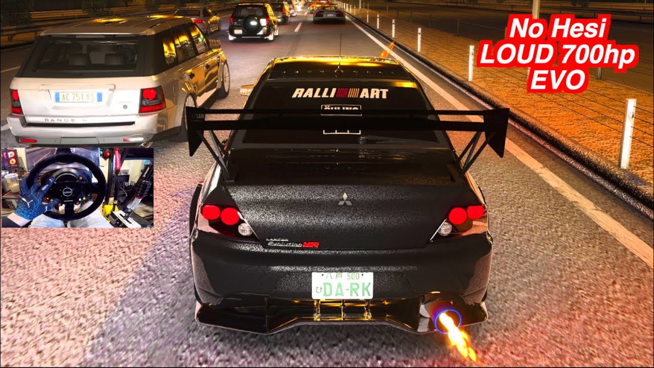 LOUD Voltex EVO Through Traffic In No Hesi JDM SERVER!! 700hp Lancer ...