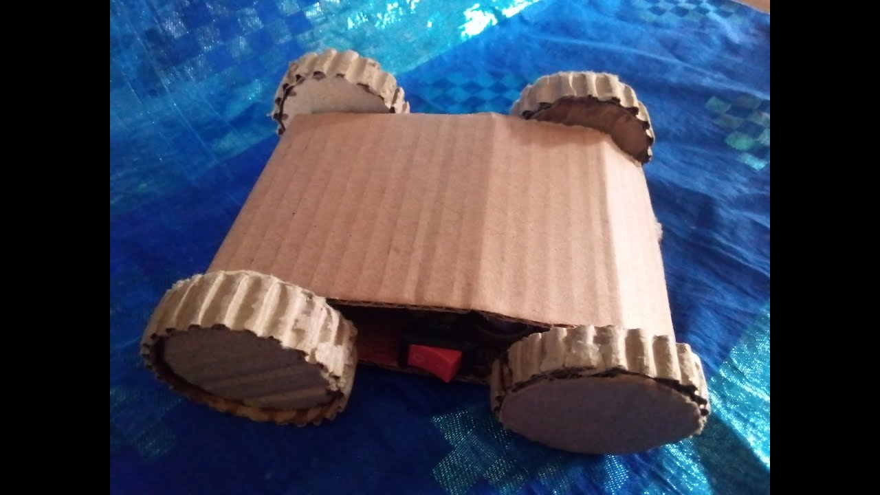 How to build a carton car with two dead motors - YouTube