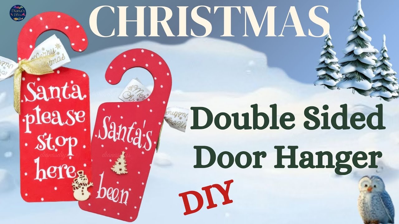 🎅 🎄 Get Festive With This Double-sided Christmas Door Hanger! 🚪 ...