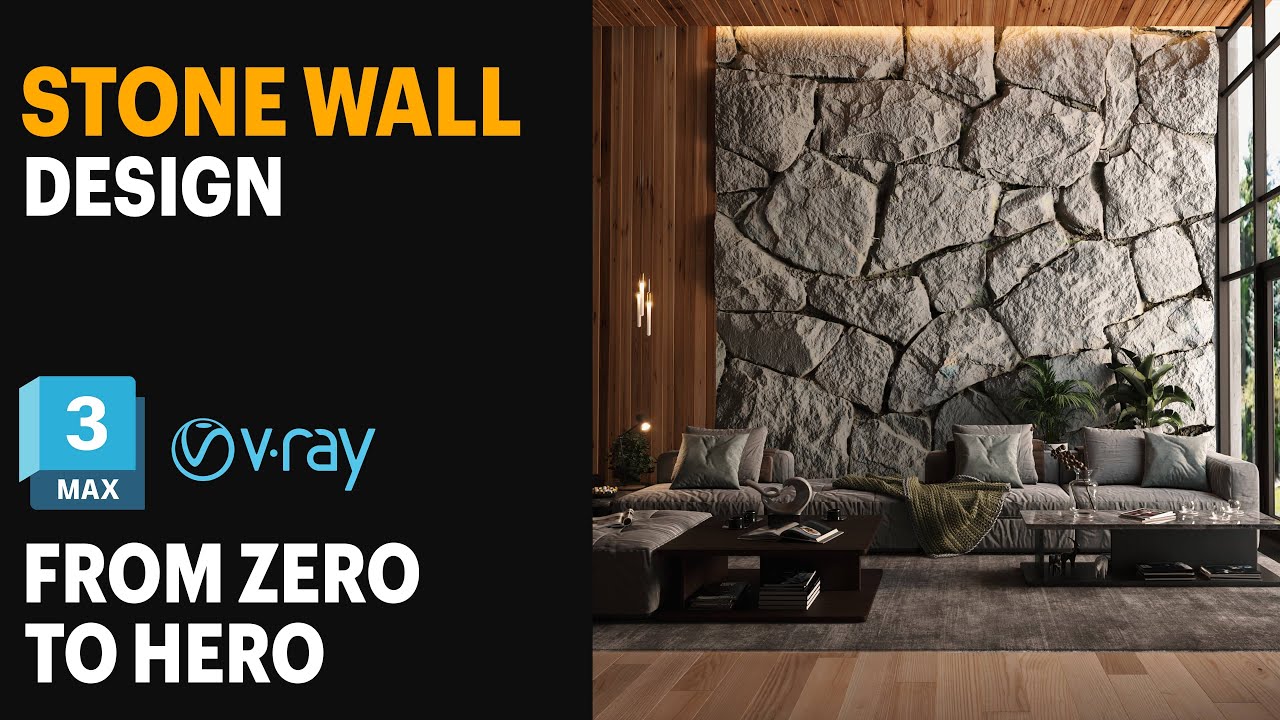 3Ds max TUTORIAL: HOW to design STONE WALL in 3ds max| for Intermediate ...