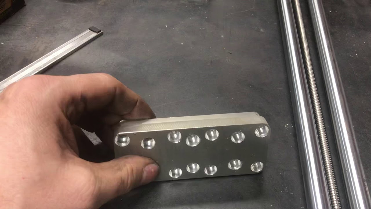CNC whiteboard plotter build Y axis plate - YouTube