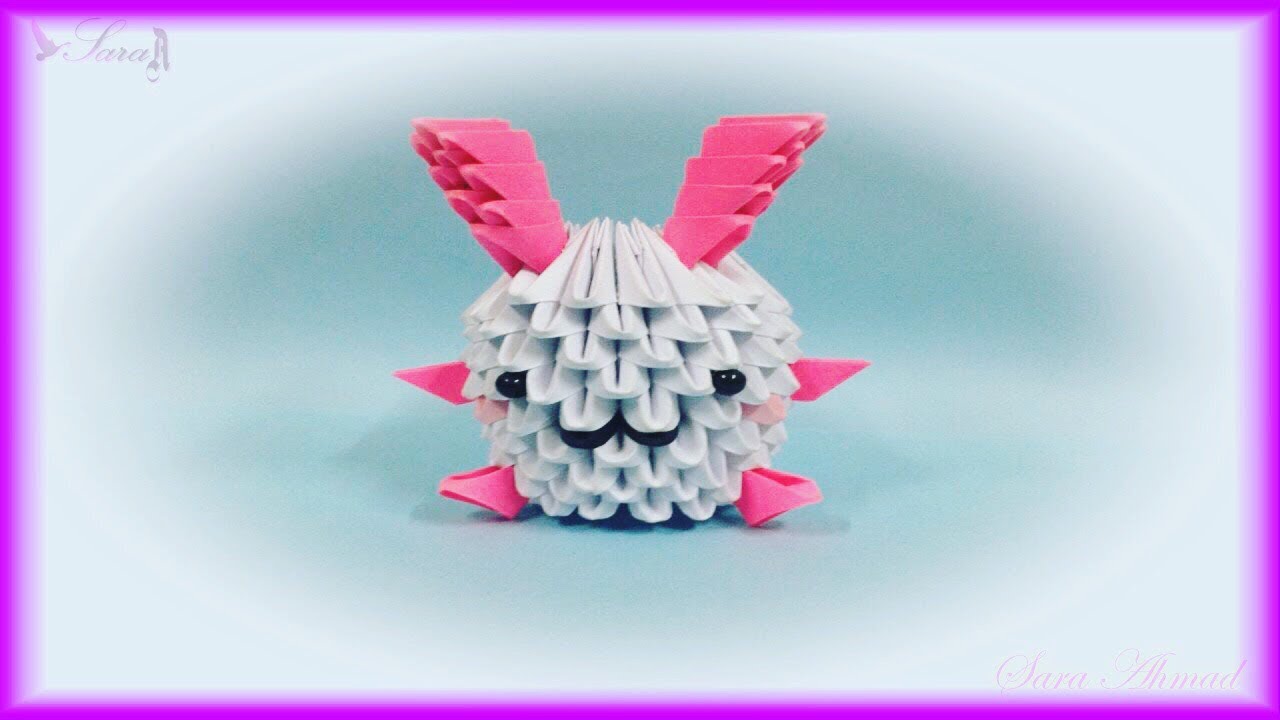 3D origami - bunny ball - YouTube