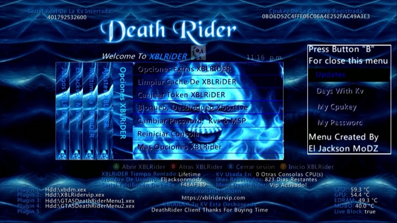 XBLRIDERVIP SERVER DASH 17544 | DEATH RIDER MOD MENU V6.3 XBOX 360 RGH ...