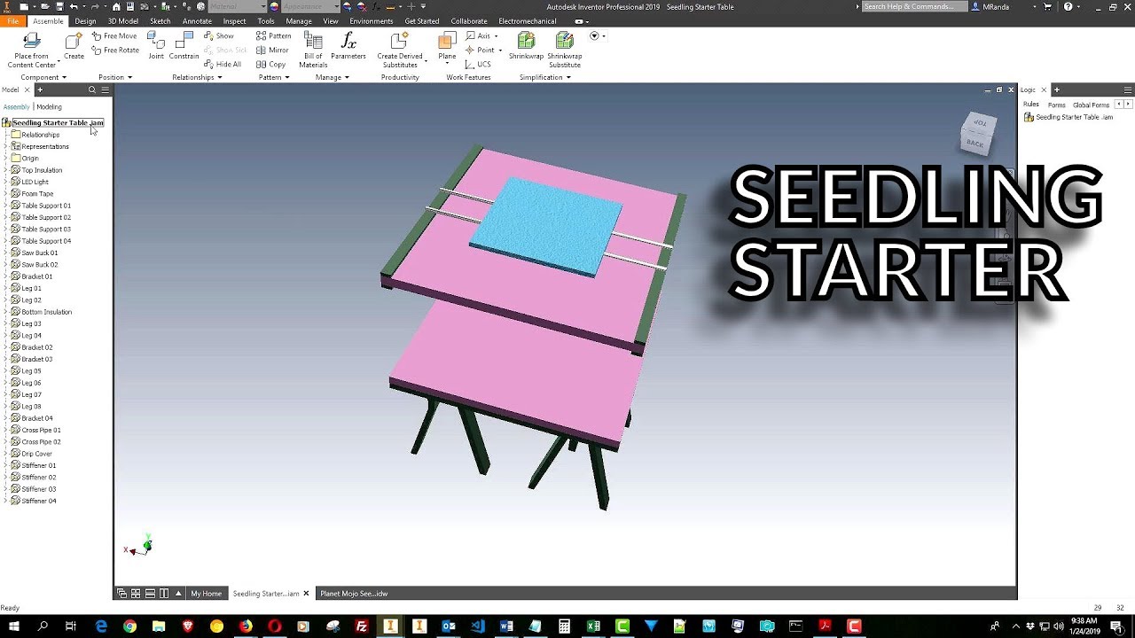 Seedling Starter Table Design [Cold Weather] - YouTube