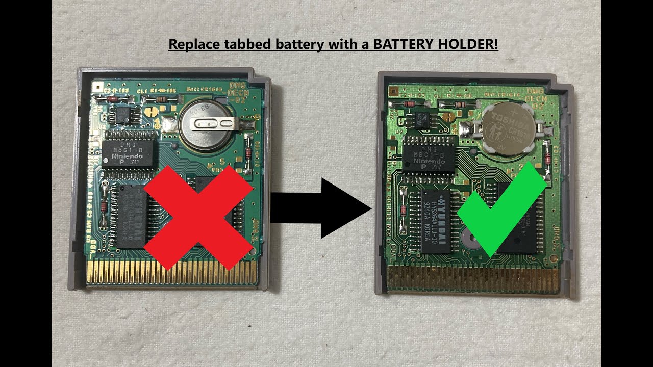 How to install a CR1616 Battery Holder in your Game Boy or Game Boy ...