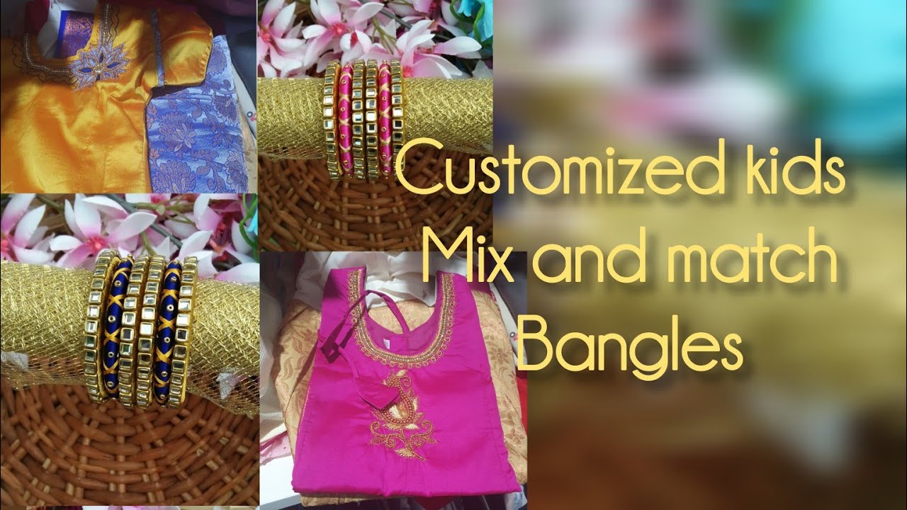 Customized silk thread bangles making at home|kids bangles|unique design bangles|Thread work ...