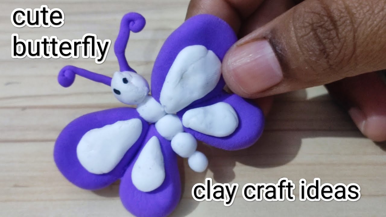 DIY butterfly | how to make butterfly with airdry clay | craft ideas ...