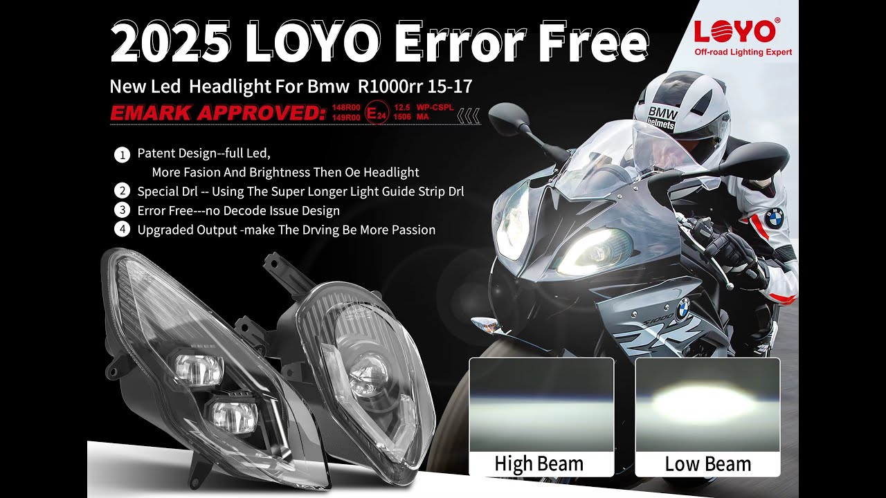 2025 LED Headlight Assembly FOR BMW S1000RR 2015-2018 | Review - YouTube