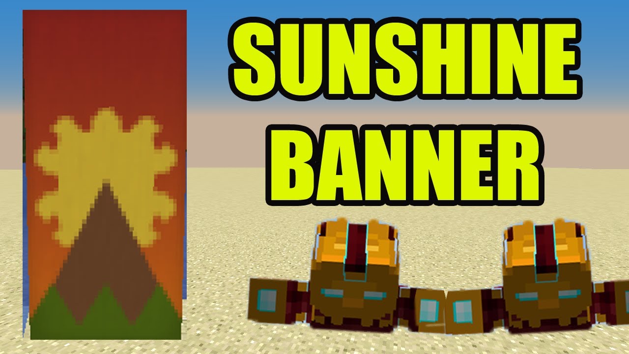 Minecraft how to make Sunshine Banner - YouTube