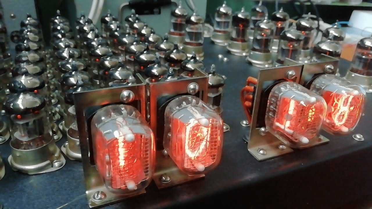 Часы на радиолампах, тест/Radio tube clock, test/№3 - YouTube