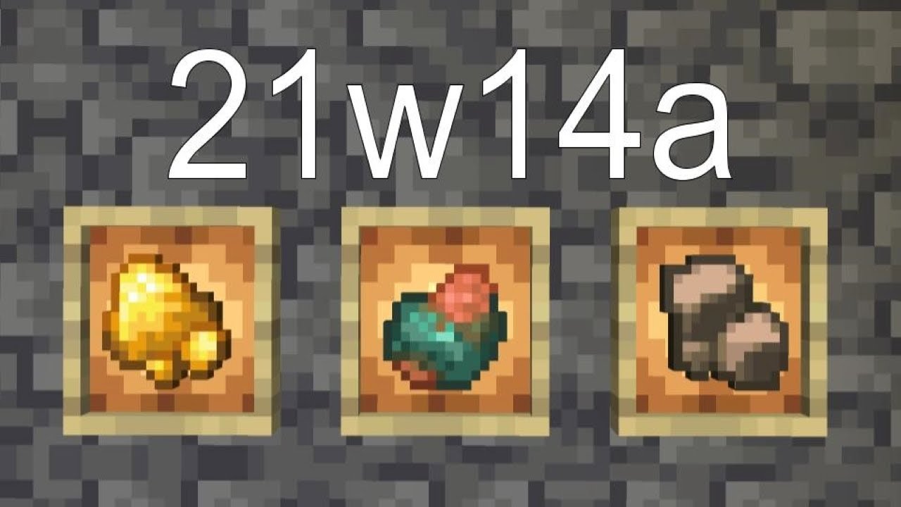 New Raw Ores Minecraft Snapshot 21w14a - YouTube