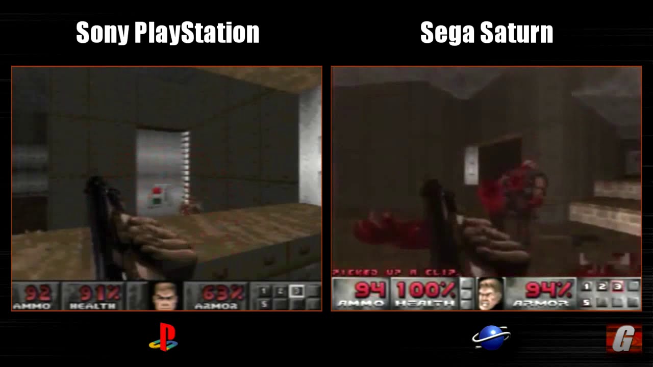Dual Play: DOOM (Sony PS1 + Sega Saturn longplay) - YouTube