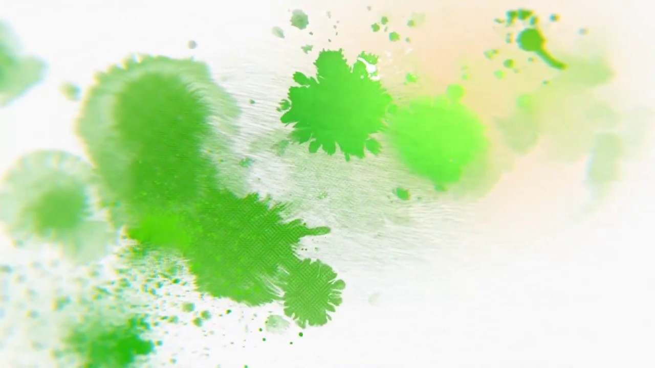 Watercolor ink splatter VFX green effect - YouTube