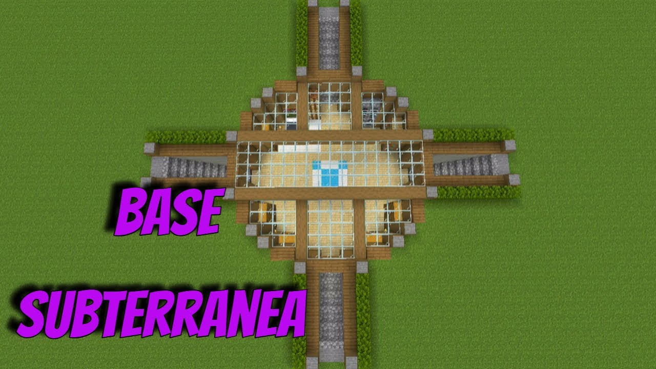 Como Hacer una base subterranea Facil Minecraft l ANGEL - YouTube