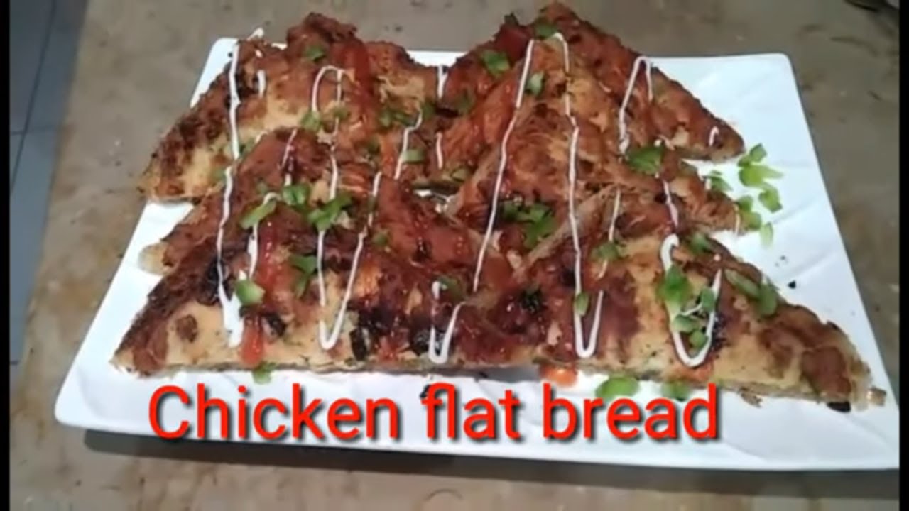 Chicken flat bread recipe/cheesy chiken flat bread best for iftar - YouTube