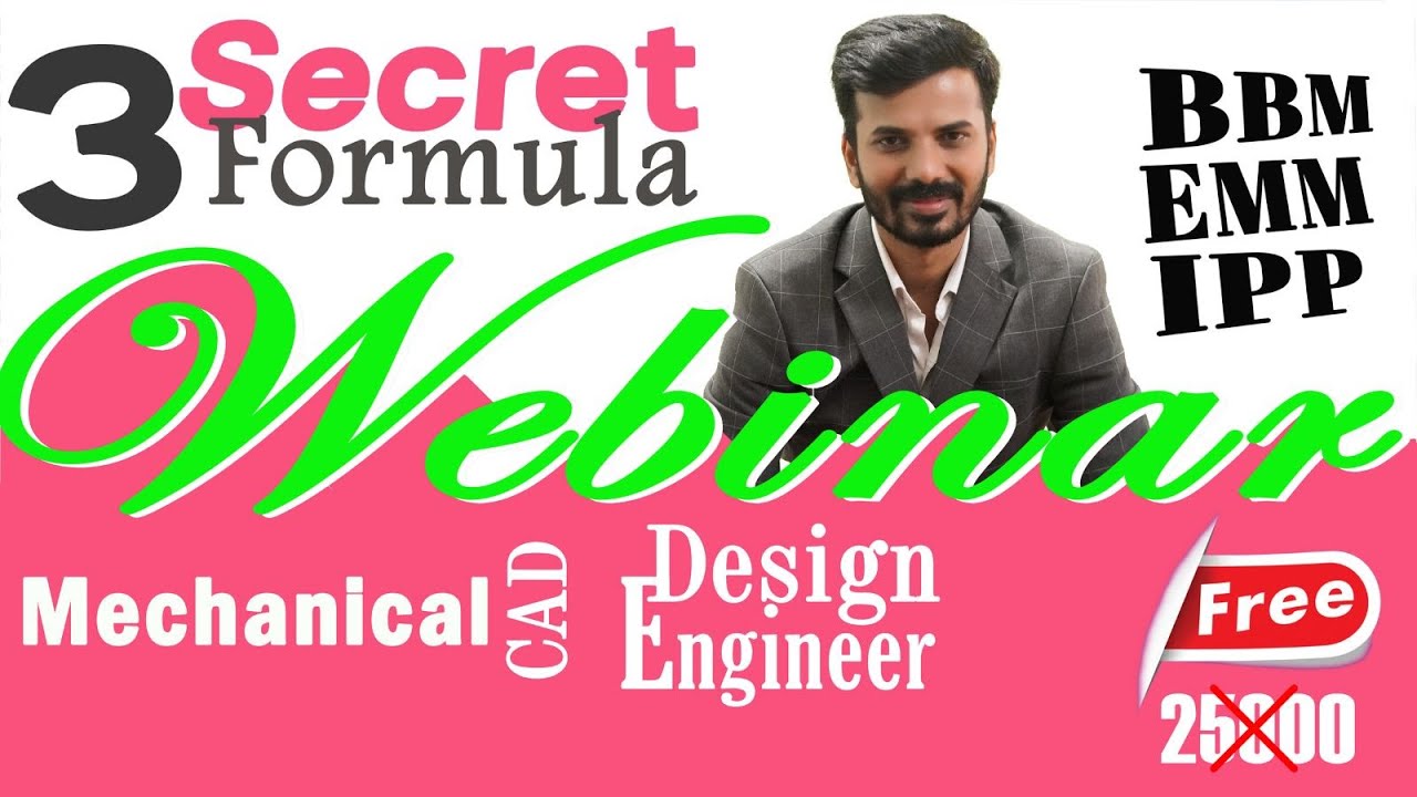 Learn 3 Secret formula Mechanical CAD Design Engineer @CADD Centre Design Studio - YouTube