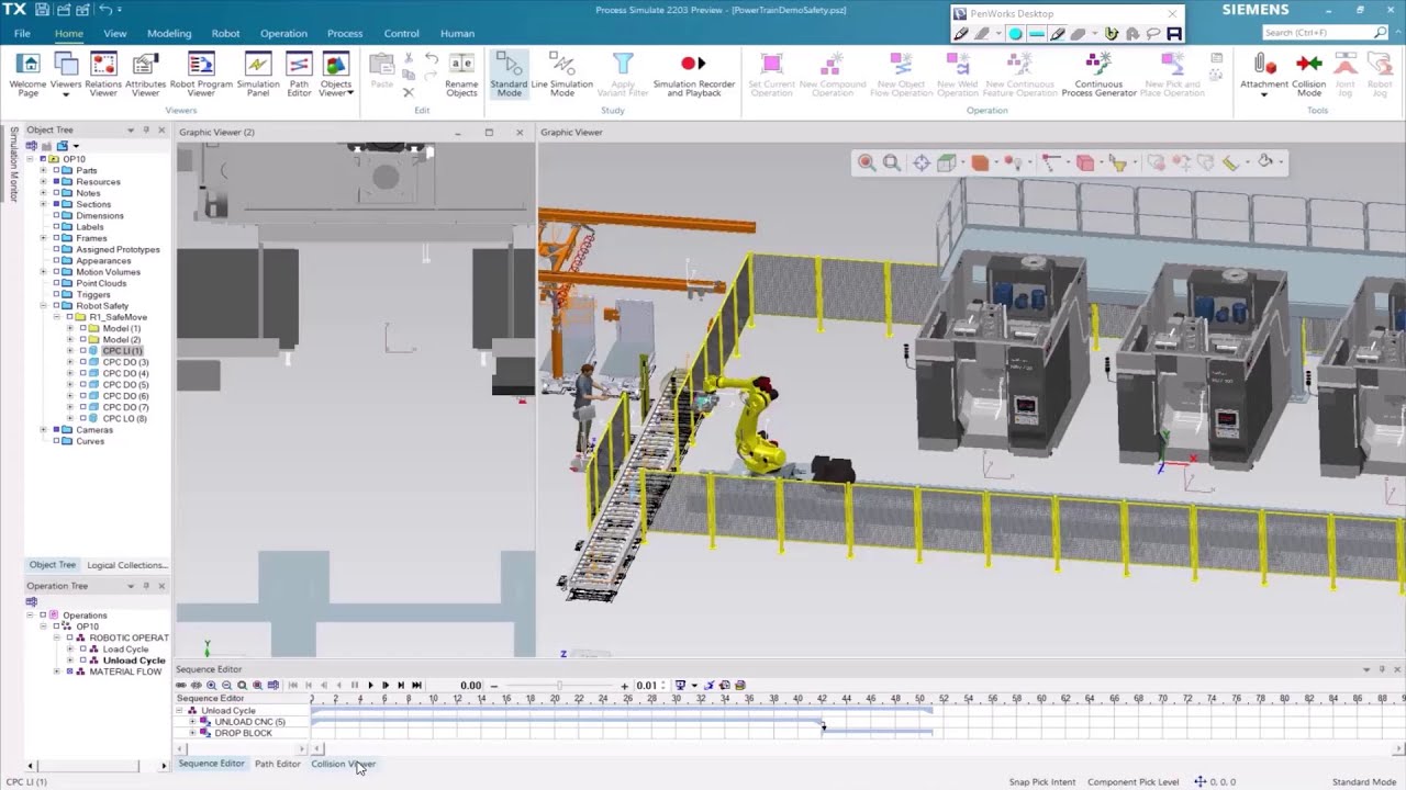 Dynamic Safety Breach Simulation in Tecnomatix Process Simulate - YouTube
