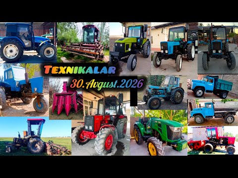 Texnikalar Bozori 30.Avgust.2026 Belarus-952 Mtz Ttz T28 Yumz Jatka Gaz Jonder New Holland  Xerson.
