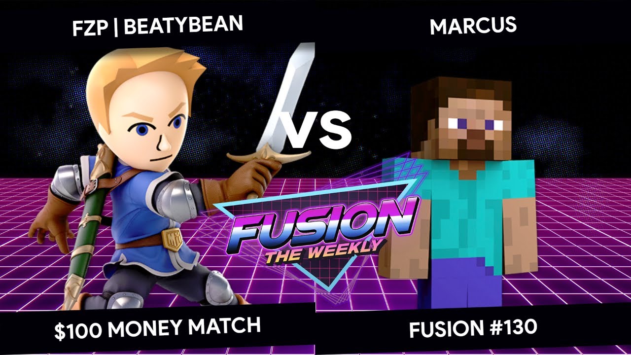 $100 MONEY MATCH - BeatyBean (Mii Sword Fighter) vs Marcus (Steve ...