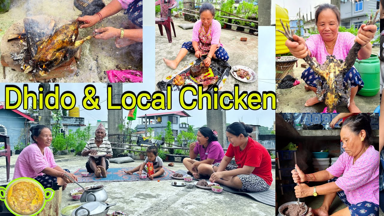 Local Chicken Soup With Dhido Rice Recipe || Cooking and Eating With My ...