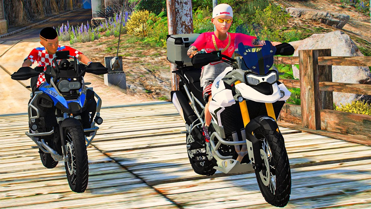 LEVEI MEU AMIGO PEDRIN NA TRILHA COM AS MOTOS DOS MANDRAKES | GTA 5 MODS - YouTube