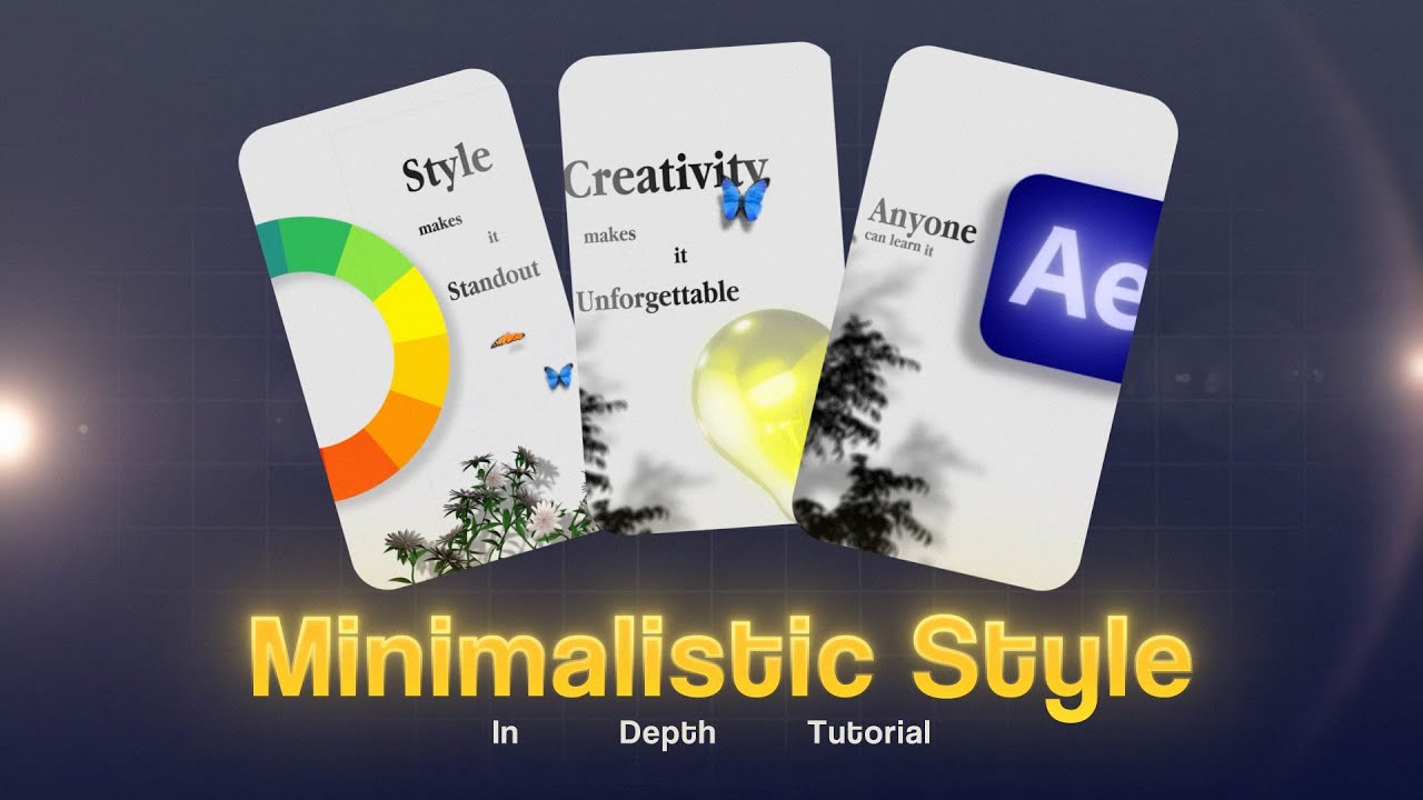 How to create clean minimalistic reels in after effects | After effects tutorial | Part - 2 ...