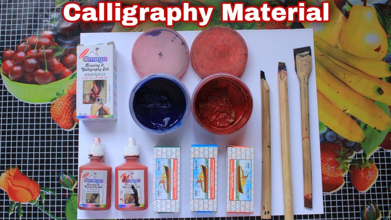 Best Calligraphy Material - Calligraphy ink, Qalam and Paper - YouTube