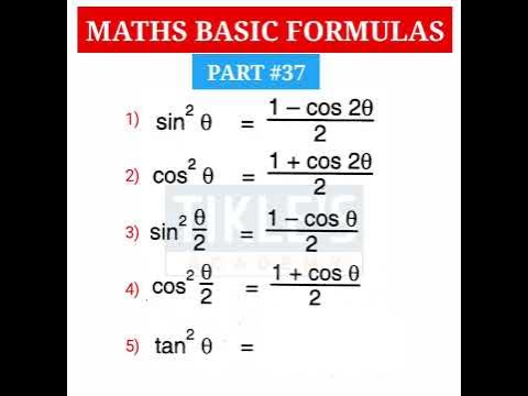 Maths Basic Formulas Part 37 #shorts #tiklesacademyofmaths - YouTube