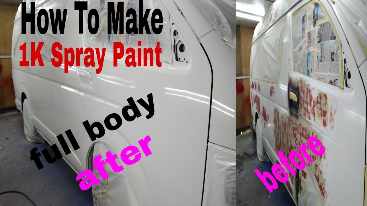 How to make 1k car spray paint/car painting Malaysia - YouTube