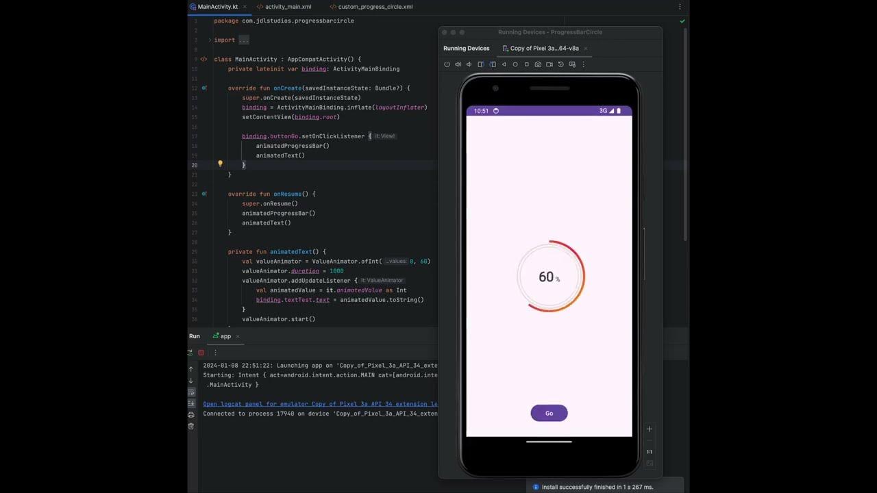 ProgressBar Circular - YouTube