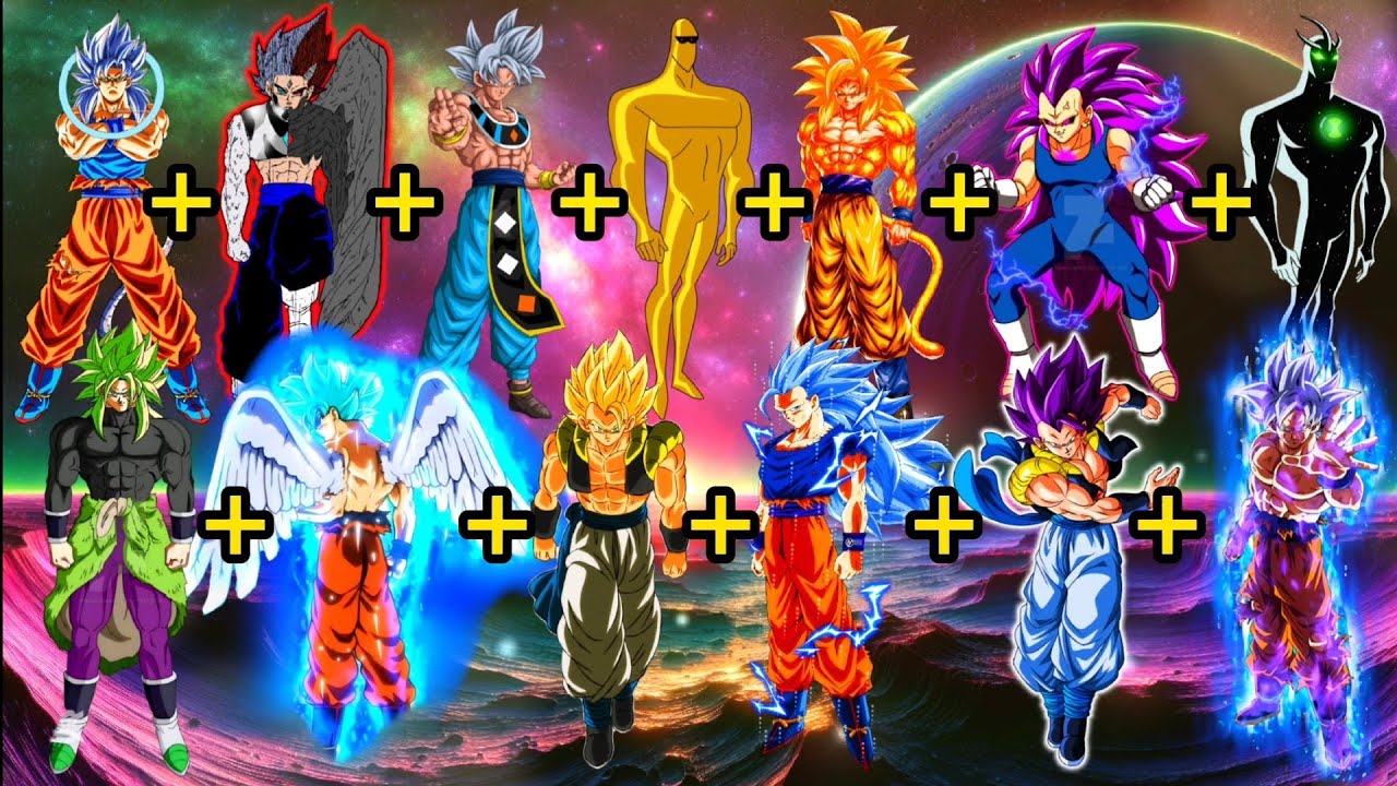 Angel Goku+CUV+G.O.D Goku+A+SSJP1M G+MUE Vegeta+AX+MLSSJ B+SG+SSJ G ...