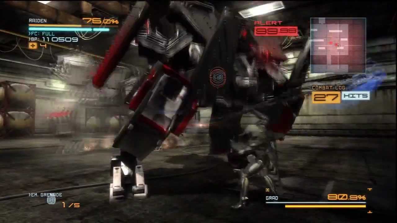 「Metal Gear Rising」 "Ch02 Boss: GRADs" (Fresh Game, Revengeance Mode ...