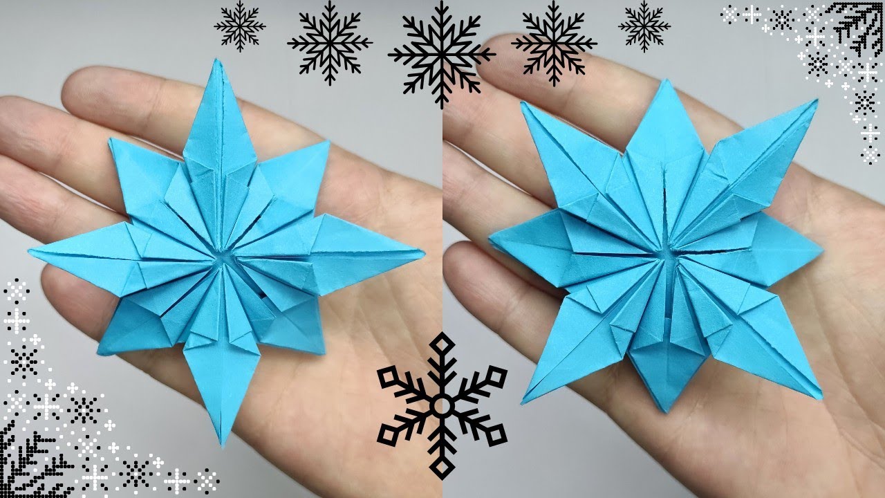 Origami SNOWFLAKE | How to make a paper snowflake - YouTube