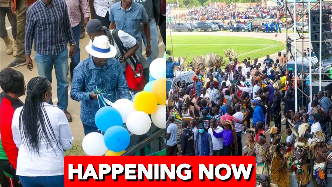 HAPPENING NOW! RAILA OFFICIALLY OPENED RAILA ODINGA STADIUM IN HOMABAY ...