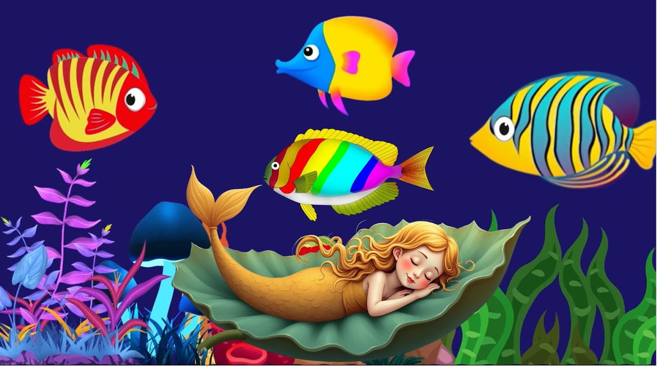Calming Undersea Animation Baby Lullaby 🐟 Soothing fishes 🐟 Baby sleep ...