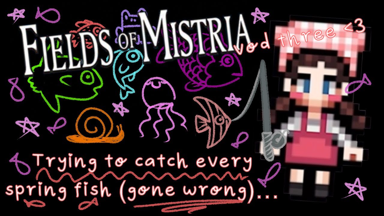 Trying to catch EVERY spring fish…. | Fields of Mistria Ep 3 🐠 - YouTube