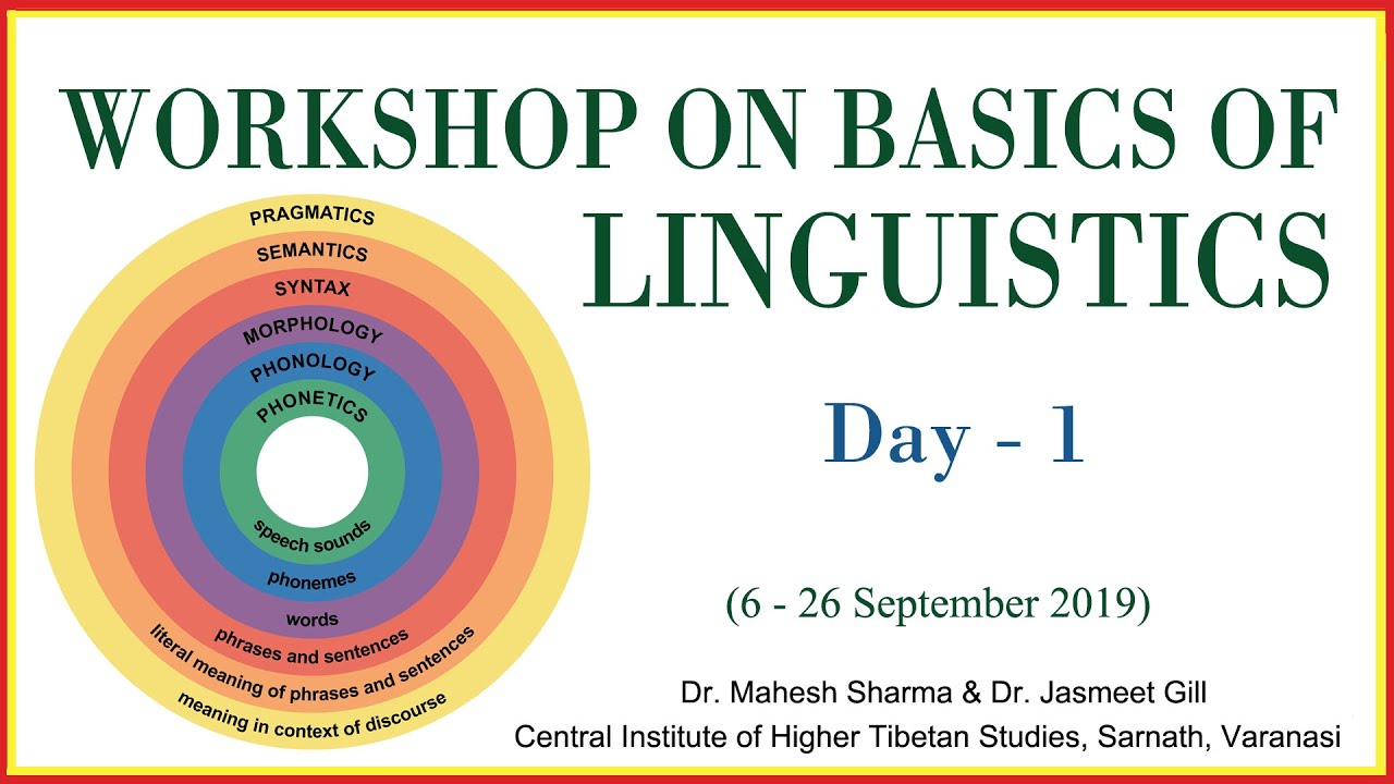Workshop on Basics of Linguistics | Day One - YouTube