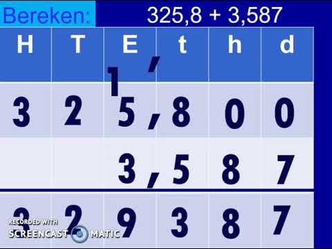 Desimale breuke: Optel en Aftrek - YouTube
