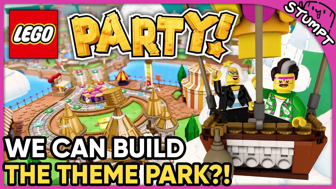YOU CAN BUILD THE THEME PARK! - Lego Party (4-Player Gameplay) - YouTube