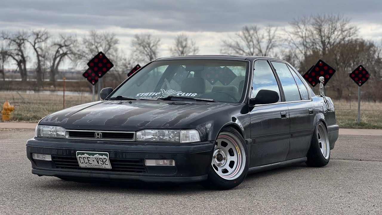 FINALLY STANCED MY 1990 ACCORD!! (Tilted spindles) - YouTube
