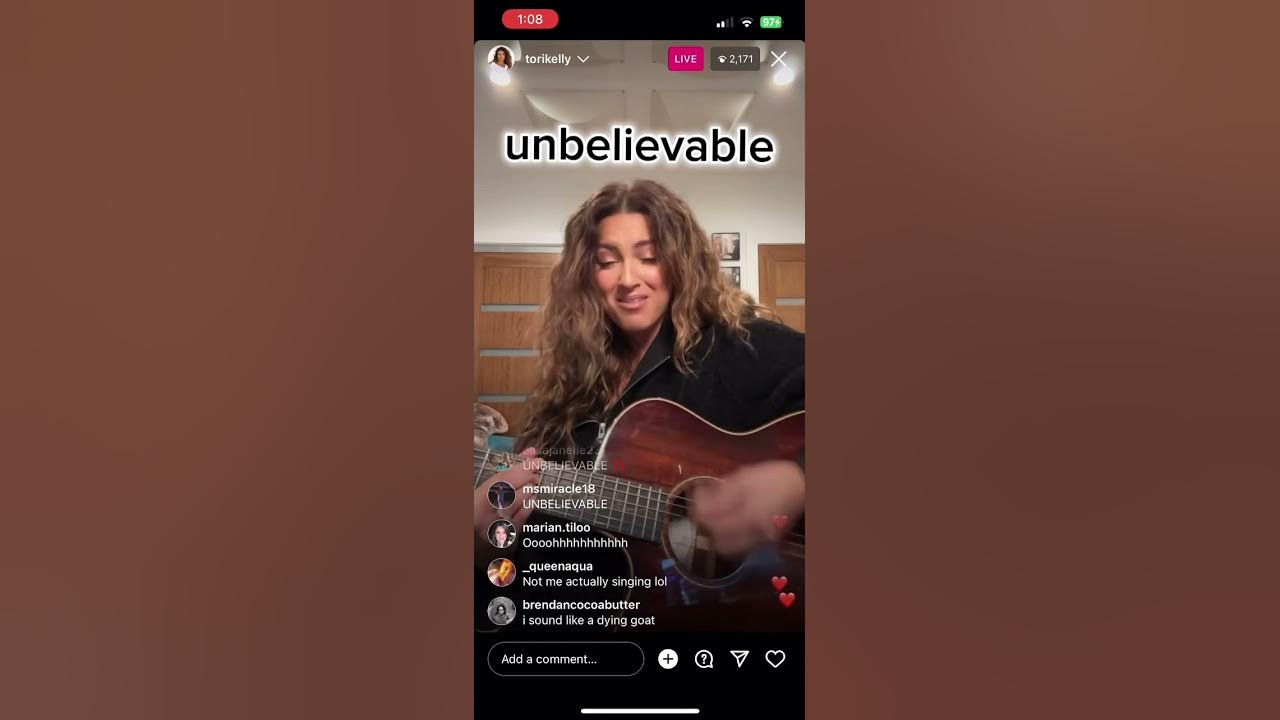 tori kelly - unbelievable (acoustic from instagram live 25/8) - YouTube