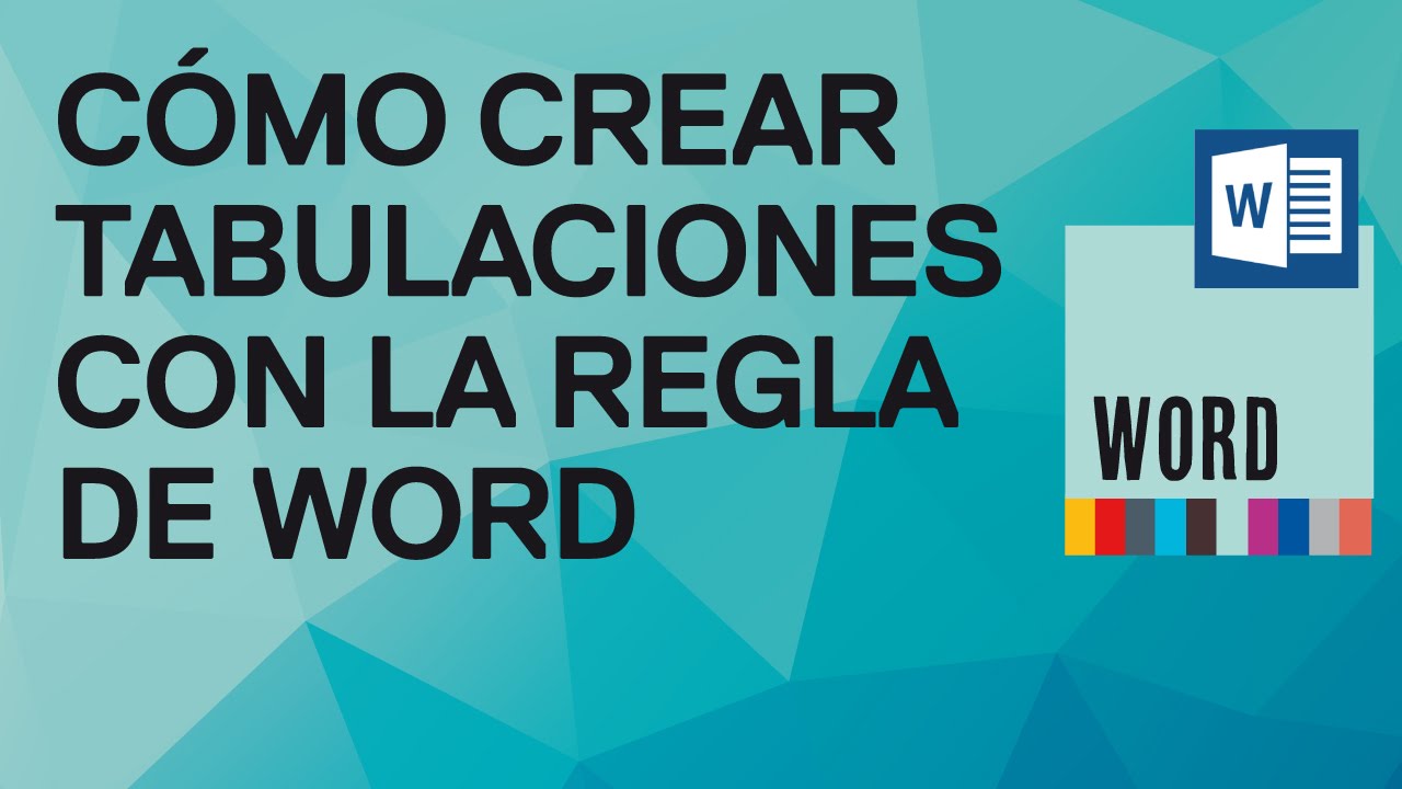 Cómo hacer tabulaciones con la regla de Word para ahorrar tiempo - YouTube