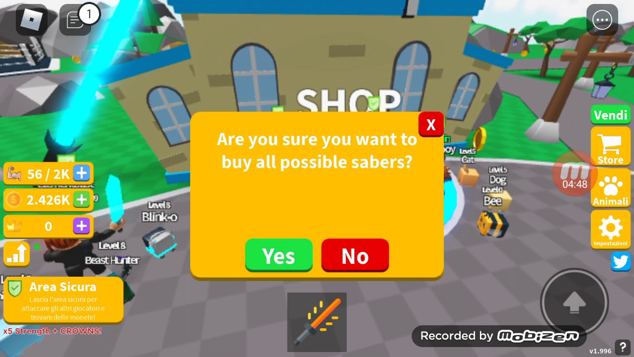 Uccido il boss su saber simulator (roblox) - YouTube