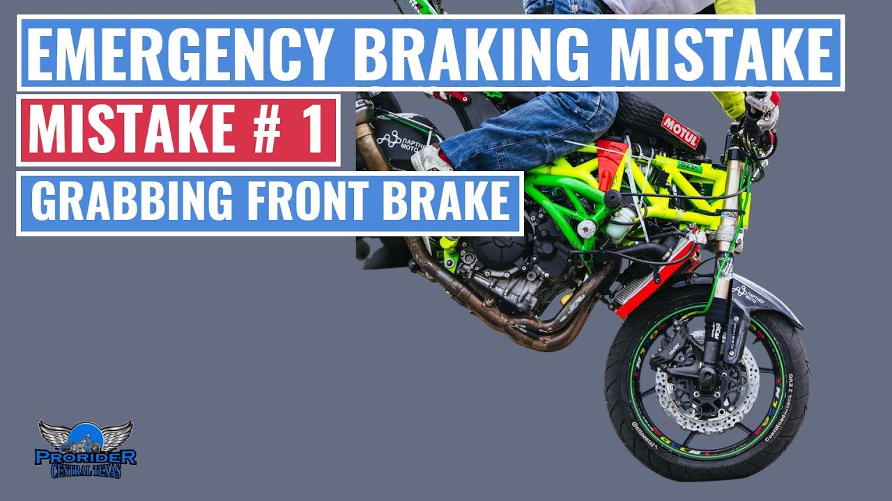 Motorcycle Emergency Braking Mistake - Grabbing Front Brake Lever - YouTube